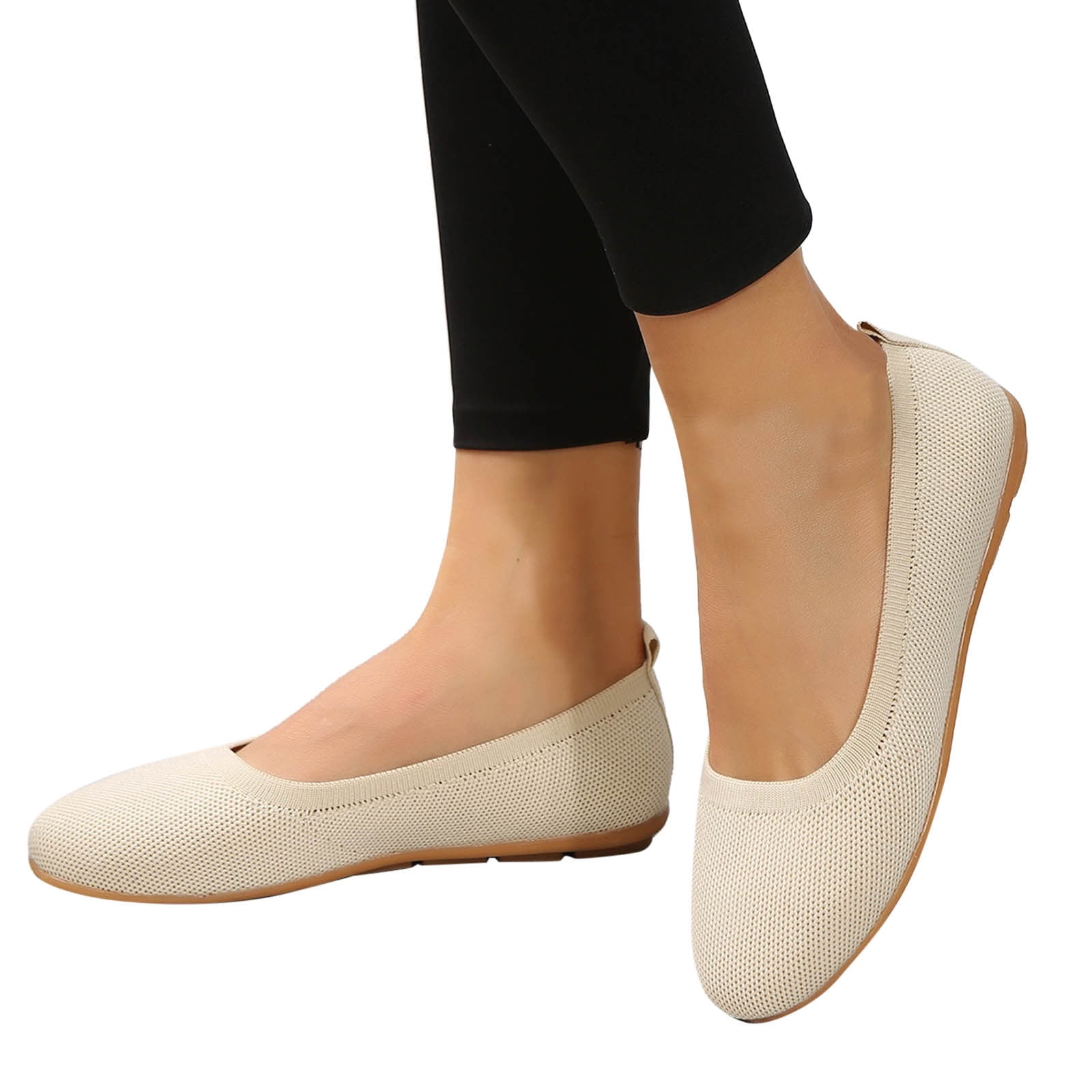Mepaouo Dancing Shoes Women Sole-Simple Ballerina Flats Shoes Wide Toe ...