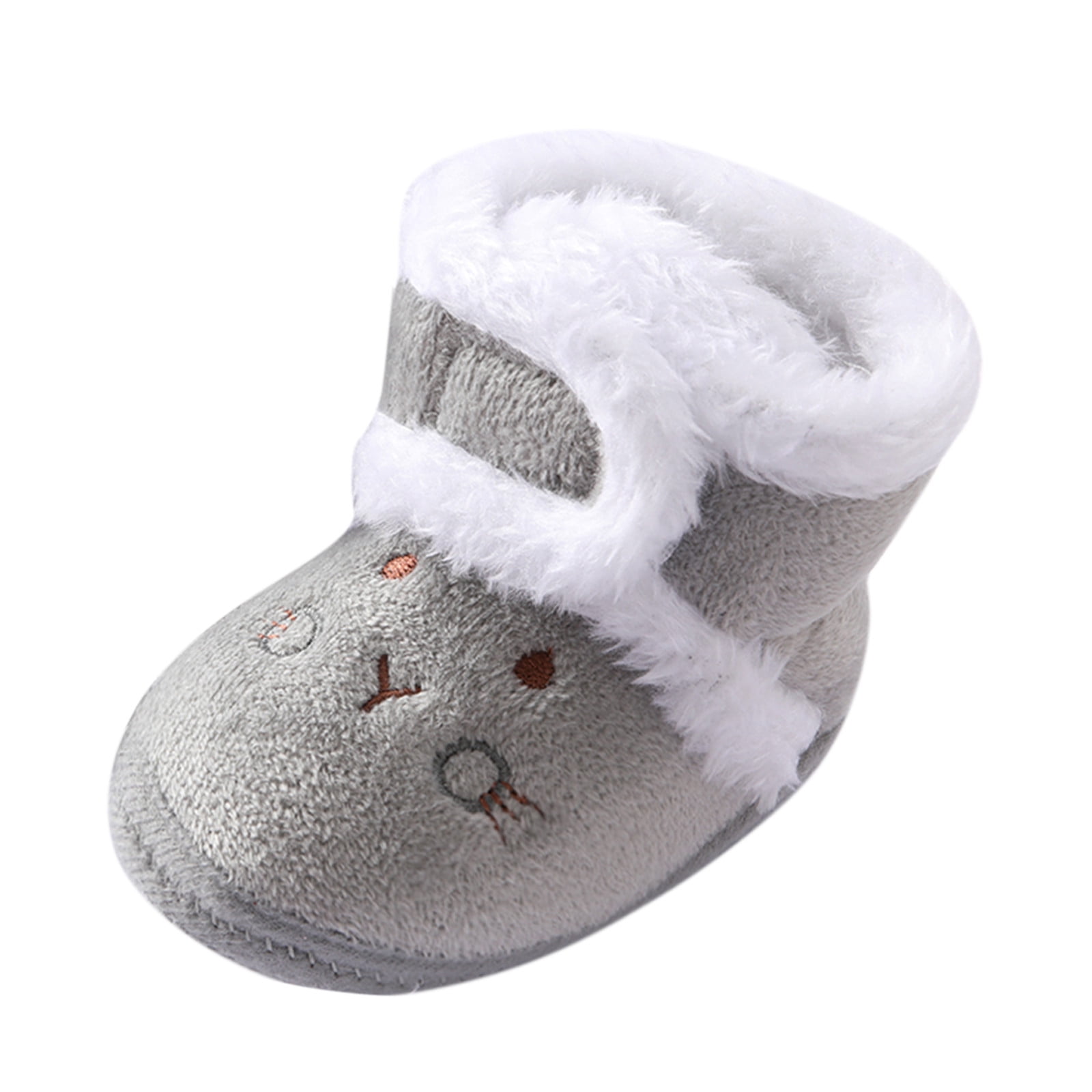 Mepaouo Fleece Baby Booties Warm Cozy Slip on Sock Shoes Slippers for ...