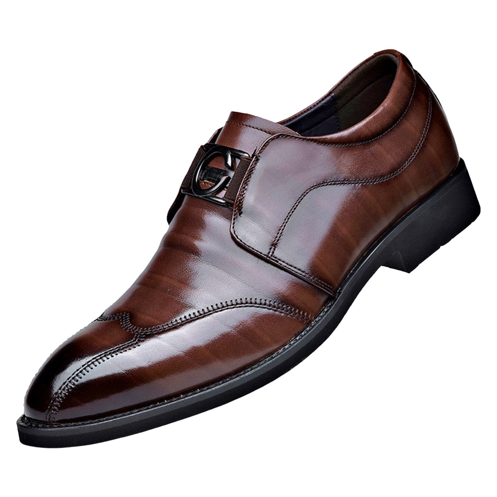 Mepaouo Formal Shoes for Men Low Height Leather Oxfords Shoe Breathe ...