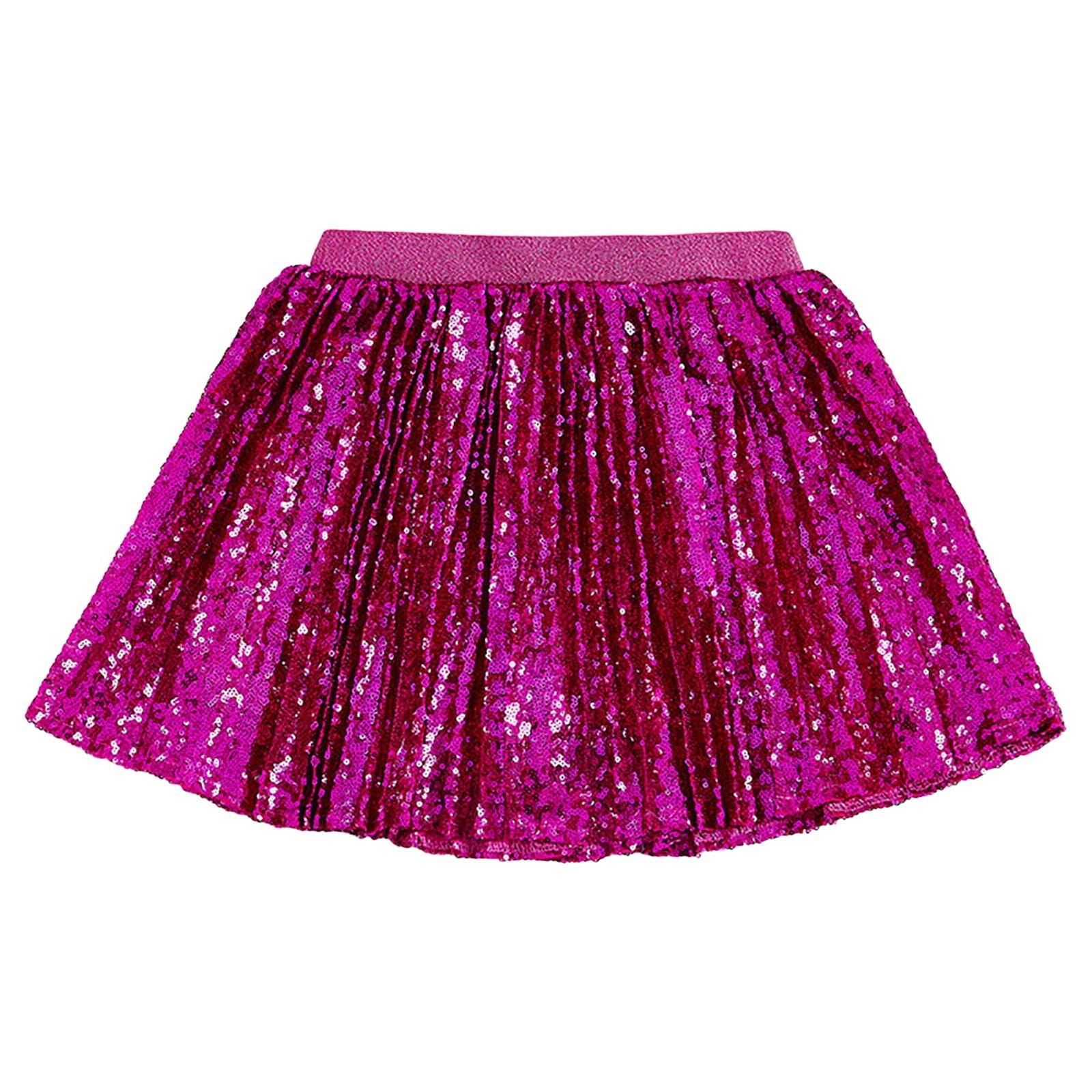 Mepaouo Girl Sequin Skirt Ballet Dancing Tutu Waist Sparkle Pleated ...