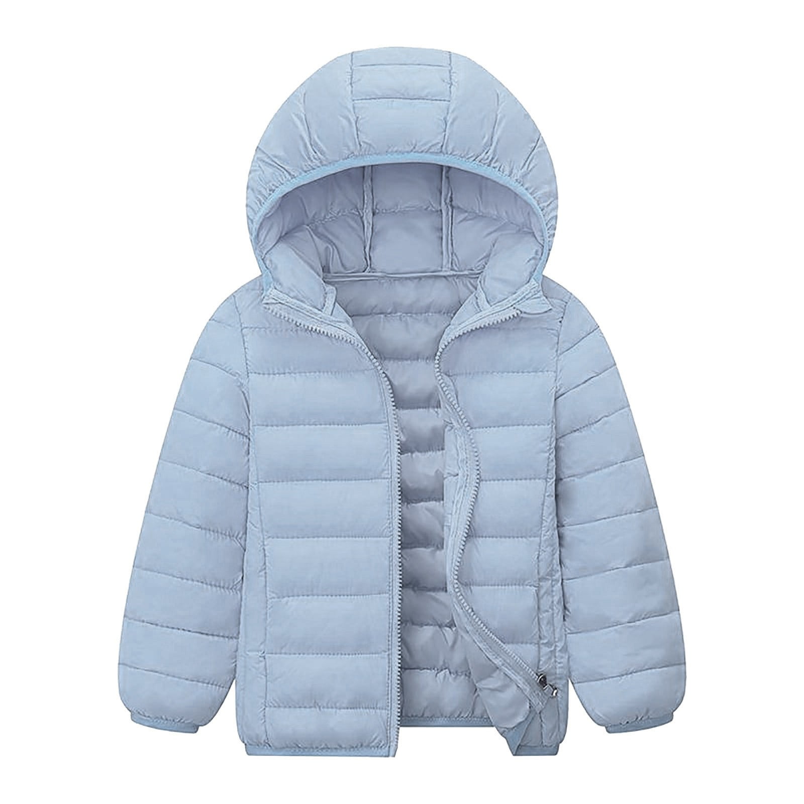 Mepaouo Girls Boys Hooded Puffer Jacket Toddler Packable Winter Warm Coat Kids Padded Fleece ...