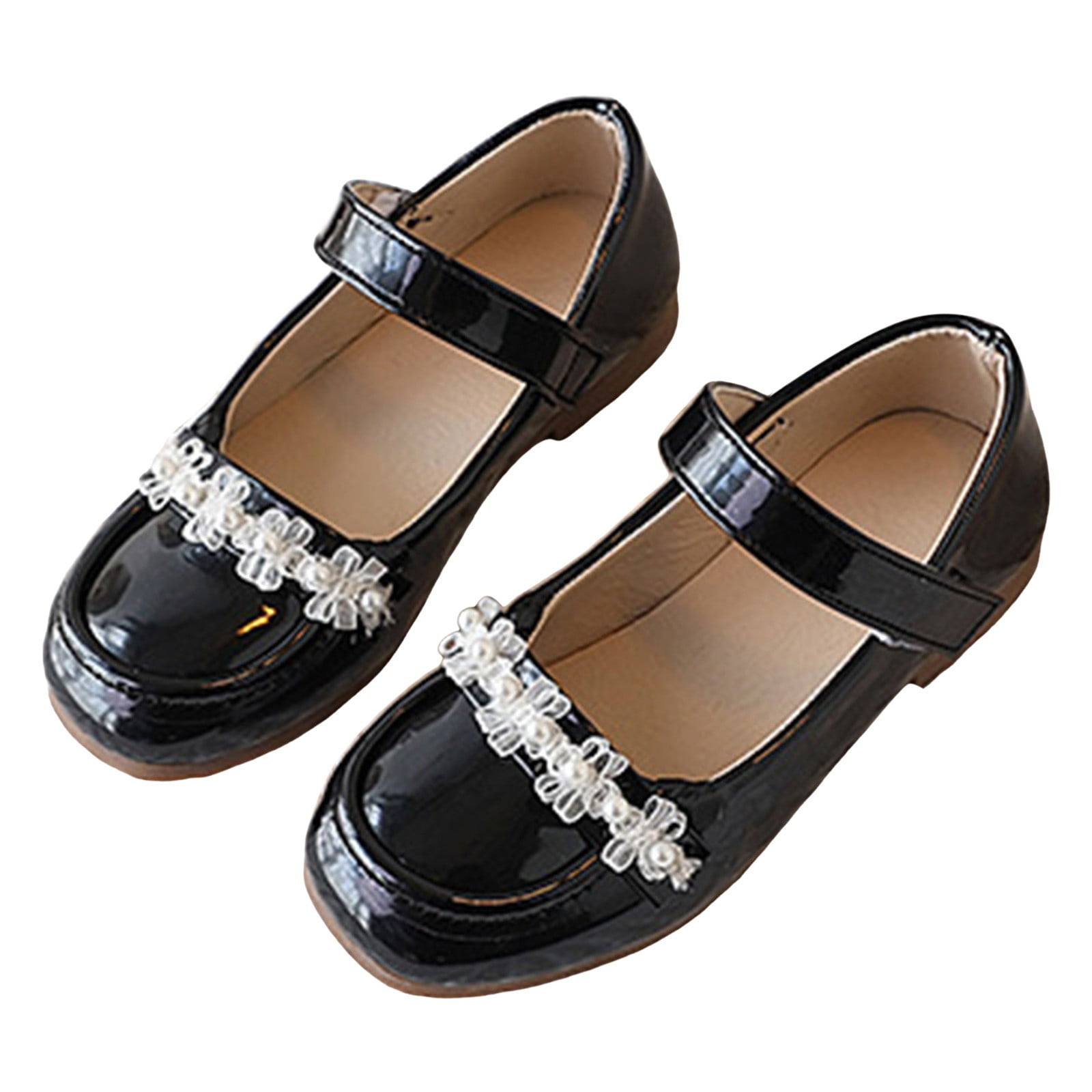 Mepaouo Girls School Mary Janes Uniform Casual Flats Dress Shoes Square ...