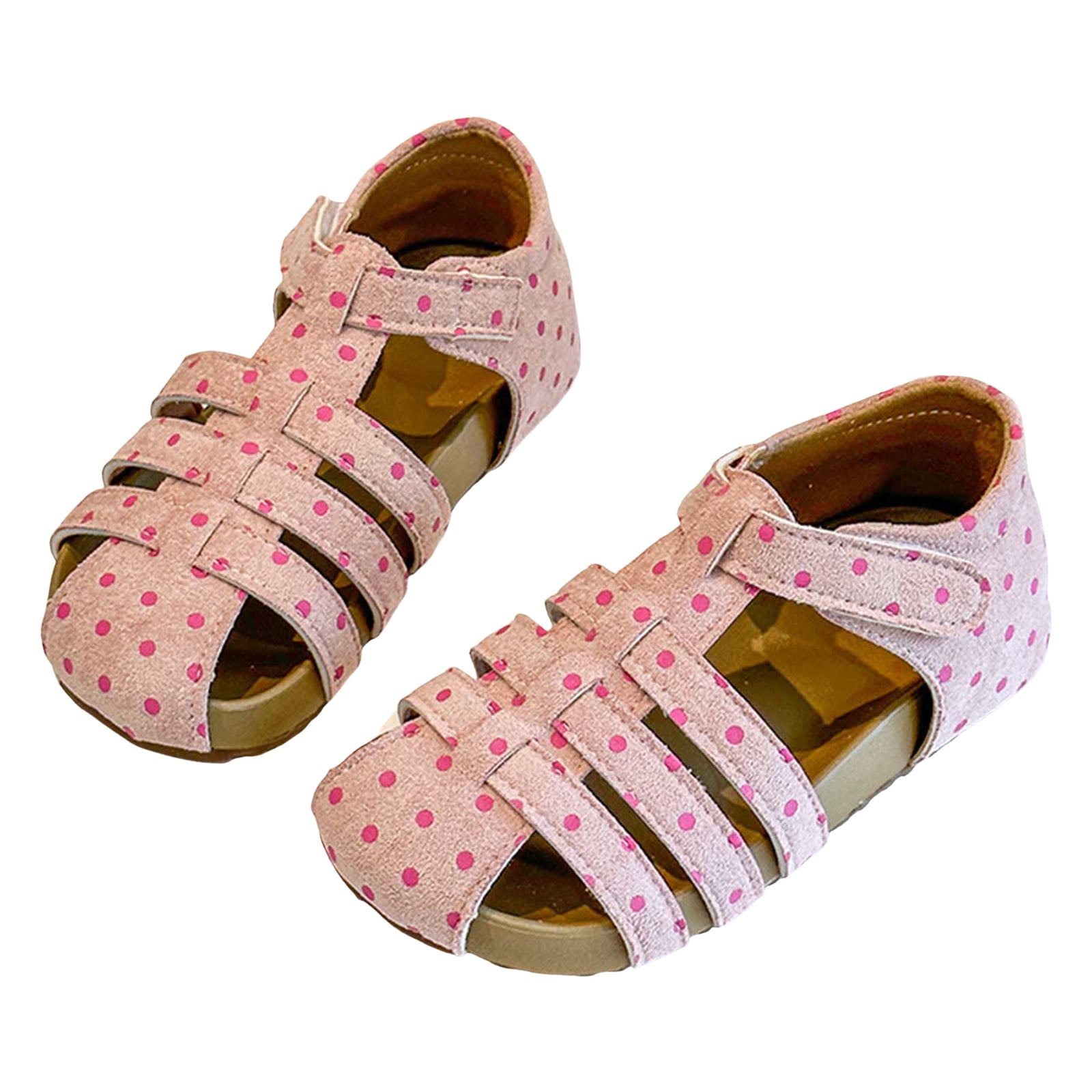 Mepaouo Girls Summer Sandals Closed Toe Slides Outdoor Indoor Cork Footbed Shoes for Toddler ...