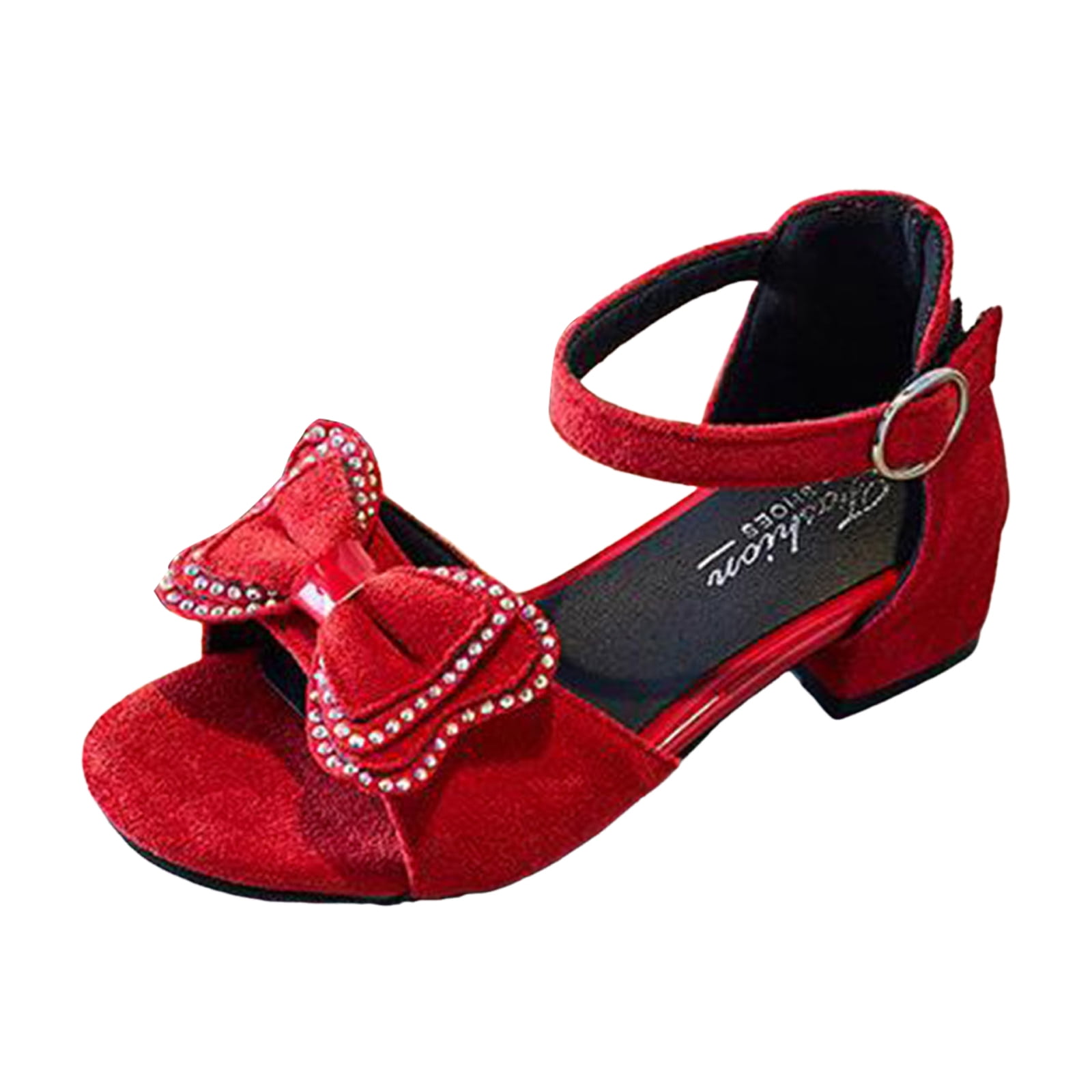 Mepaouo Heels Sandal for Girls Open Toe Ankle Buckle Strap Dress Shoes ...