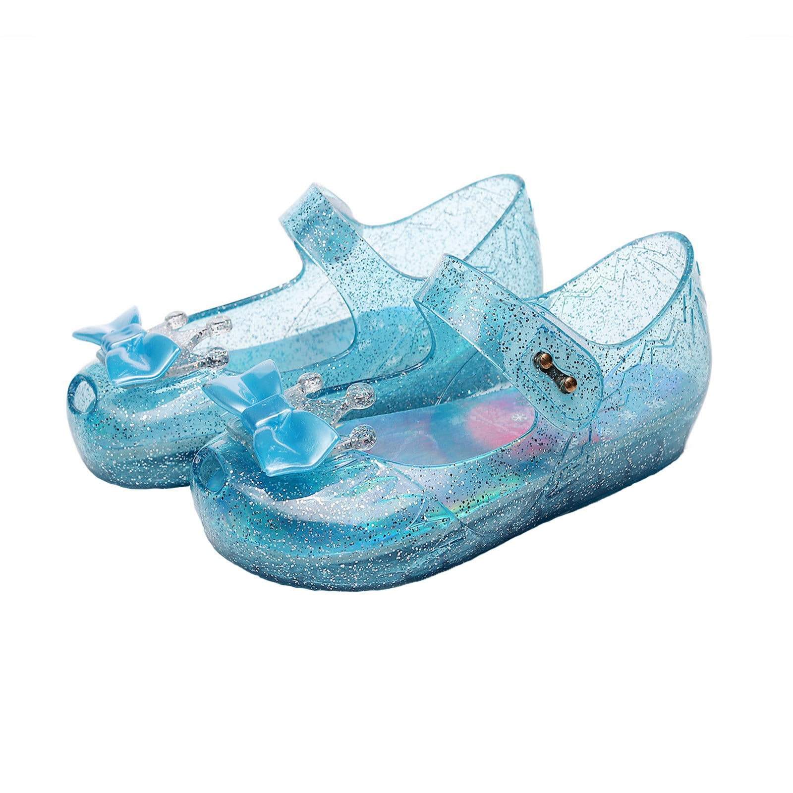 Mepaouo Jelly Shoes for Girls Princess Dress Mary Jane Flats Toddler ...