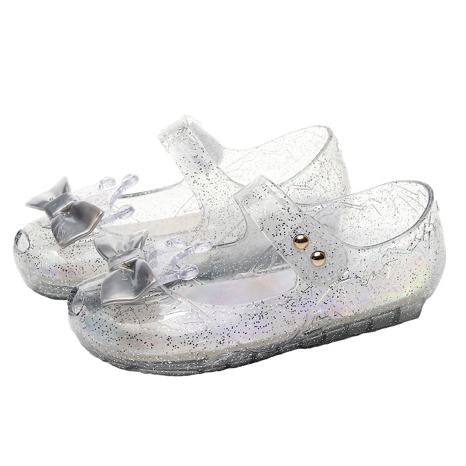 Mepaouo Jelly Shoes for Girls Princess Dress Mary Jane Flats Toddler ...