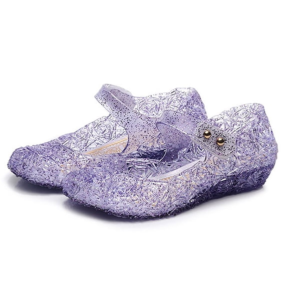 Mepaouo Jelly Shoes for Girls Snow Queen Princess Birthday Flats Mary ...