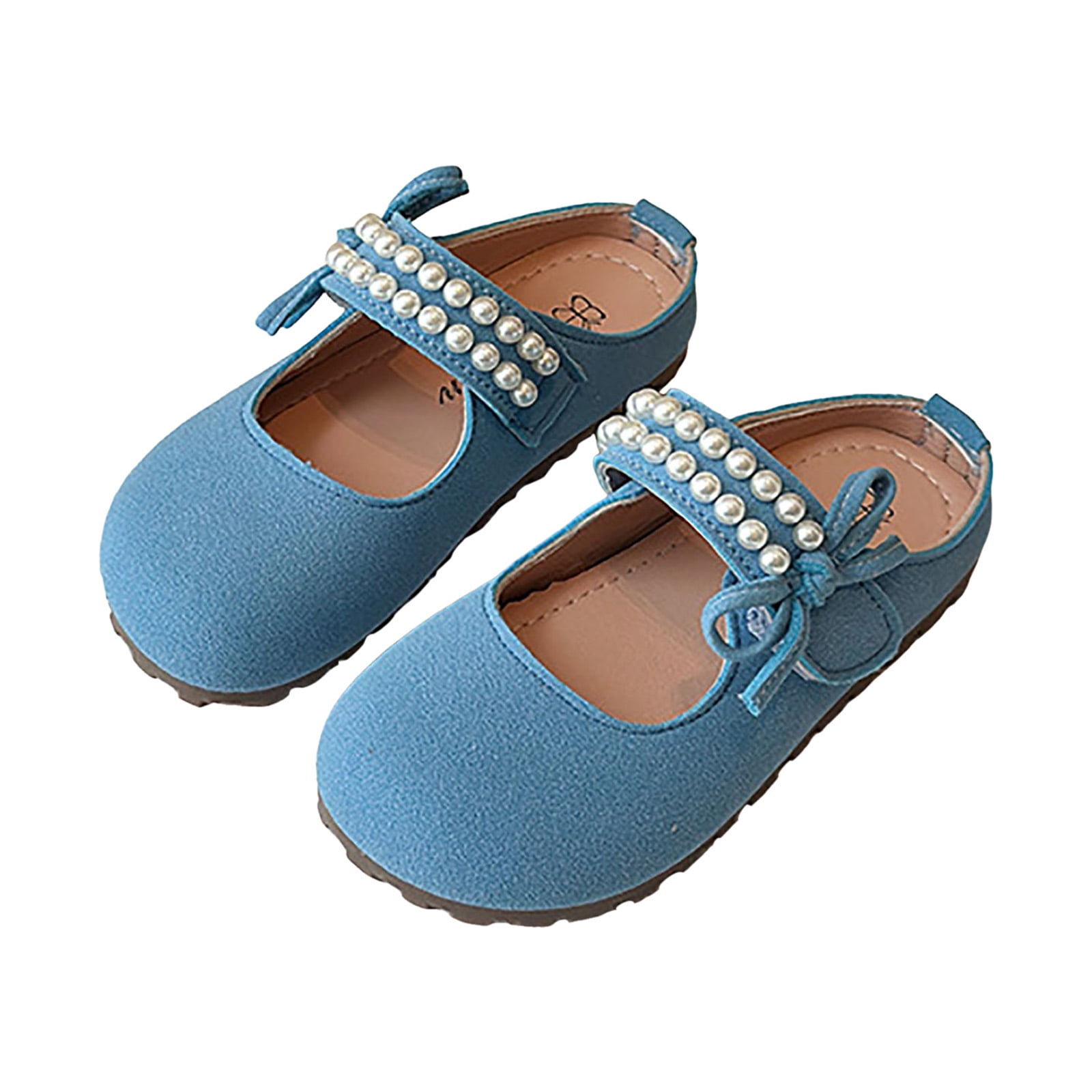 Mepaouo Kids Suede Clogs Toddlers Boys Girls Pearl Dress Shoes Slip on Mules Flat Mary Jane ...