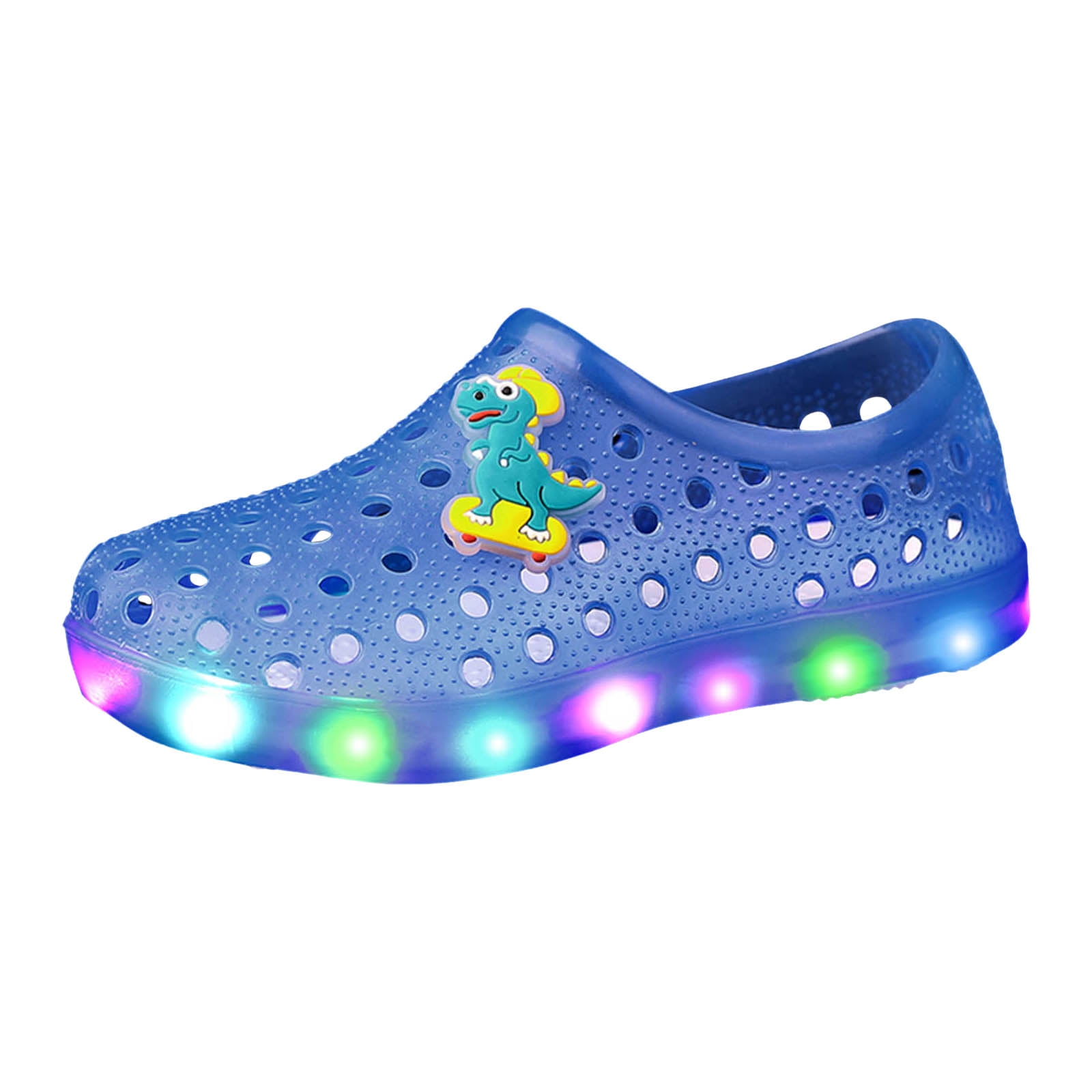 Mepaouo Kids Water Shoes Slip on Waterproof Light up Clogs Boys Girls ...