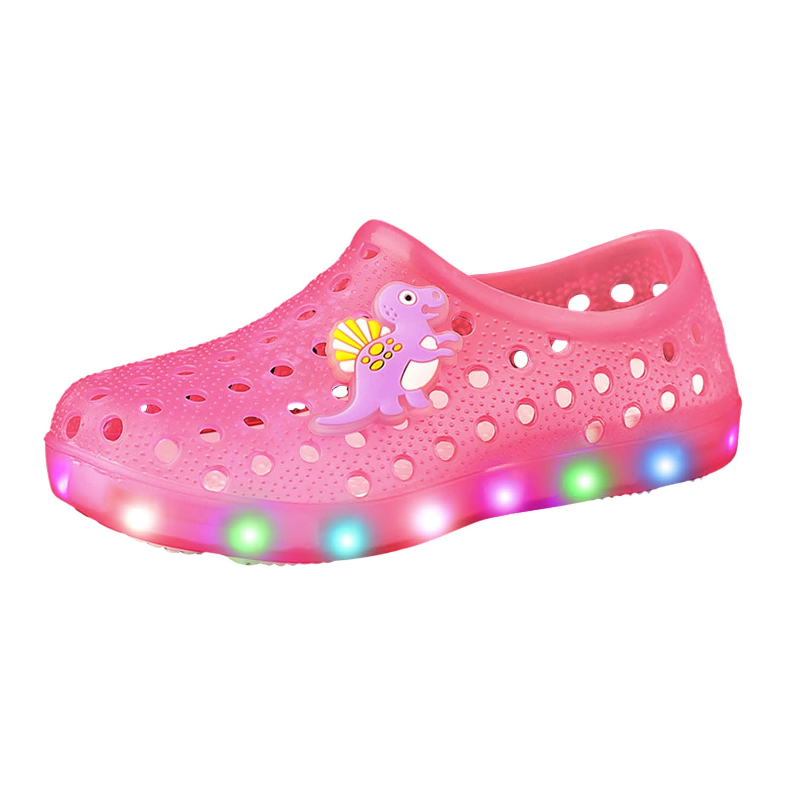 Mepaouo Kids Water Shoes Slip on Waterproof Light up Clogs Boys Girls ...