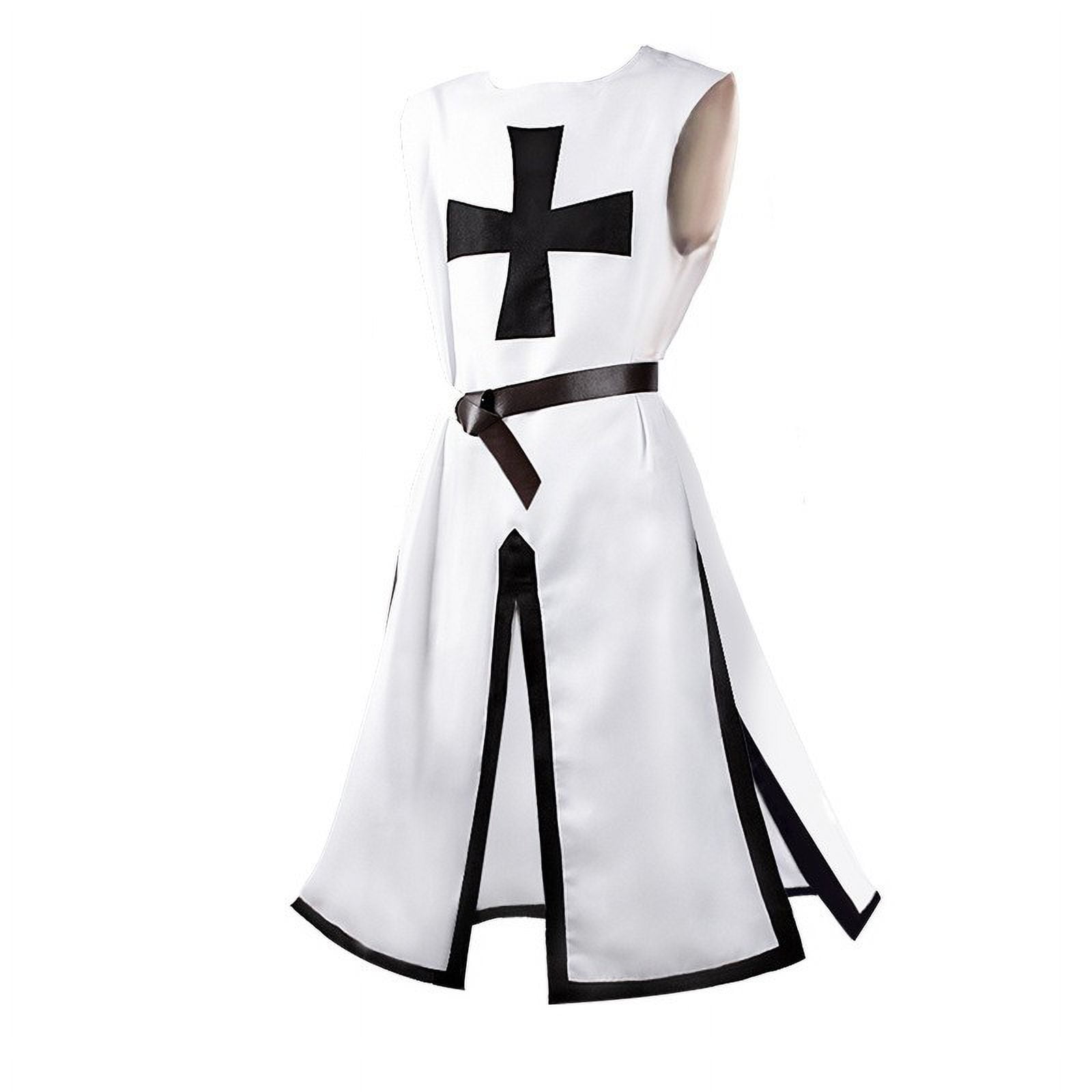 Mepaouo Knight Tunic Top with Cross Renaissance Warrior Robe Sizes M-3X ...