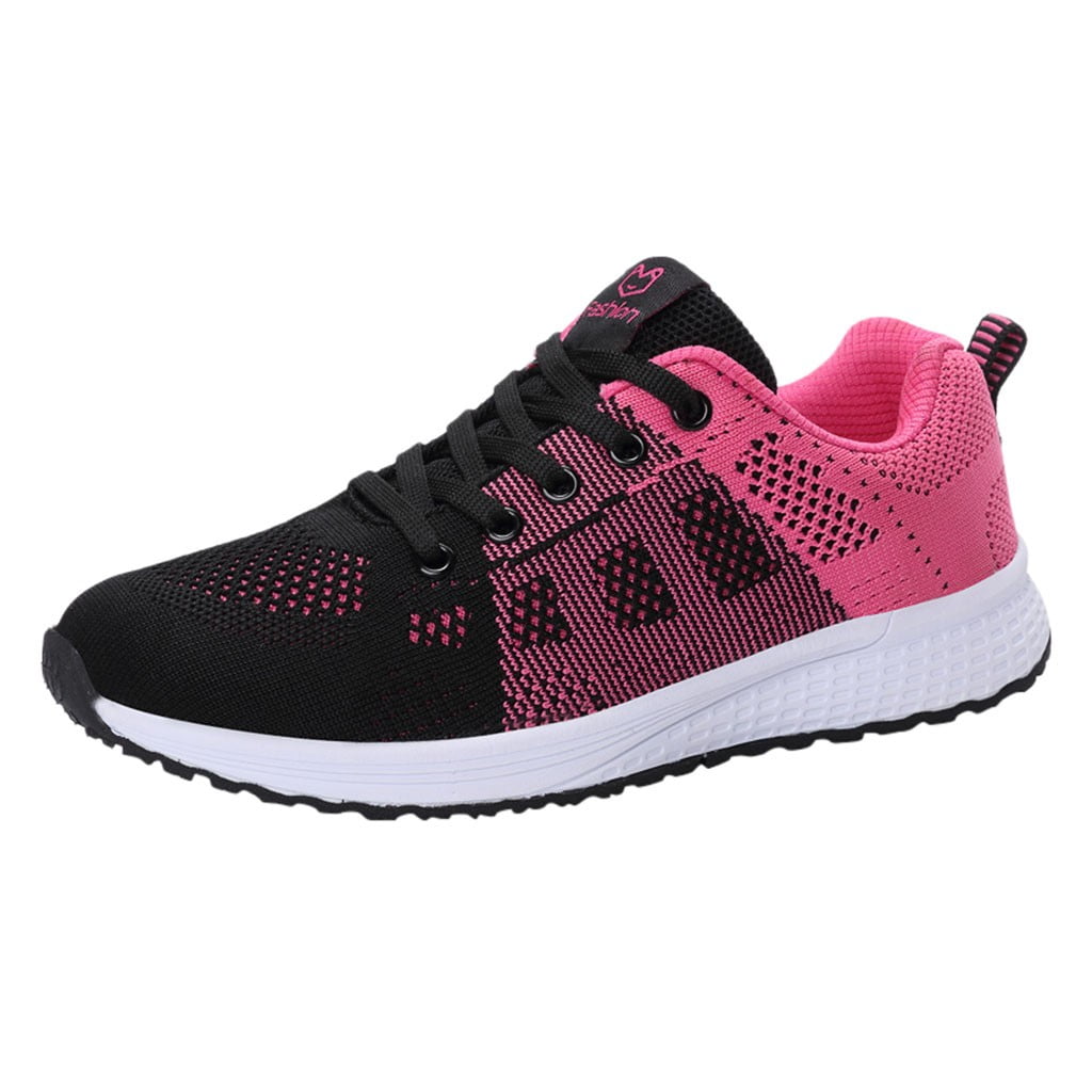 Mepaouo Ladies Air Running Shoes Lace-Up Anti Slip Zero Drop Sneakers ...