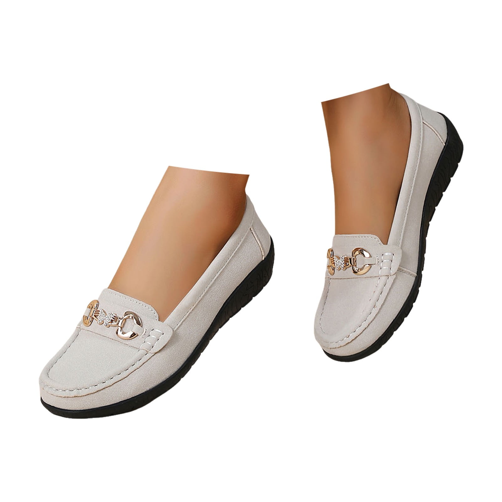 Mepaouo Loafers for Women Business Casual Shoes Comfortable Low Wedge ...
