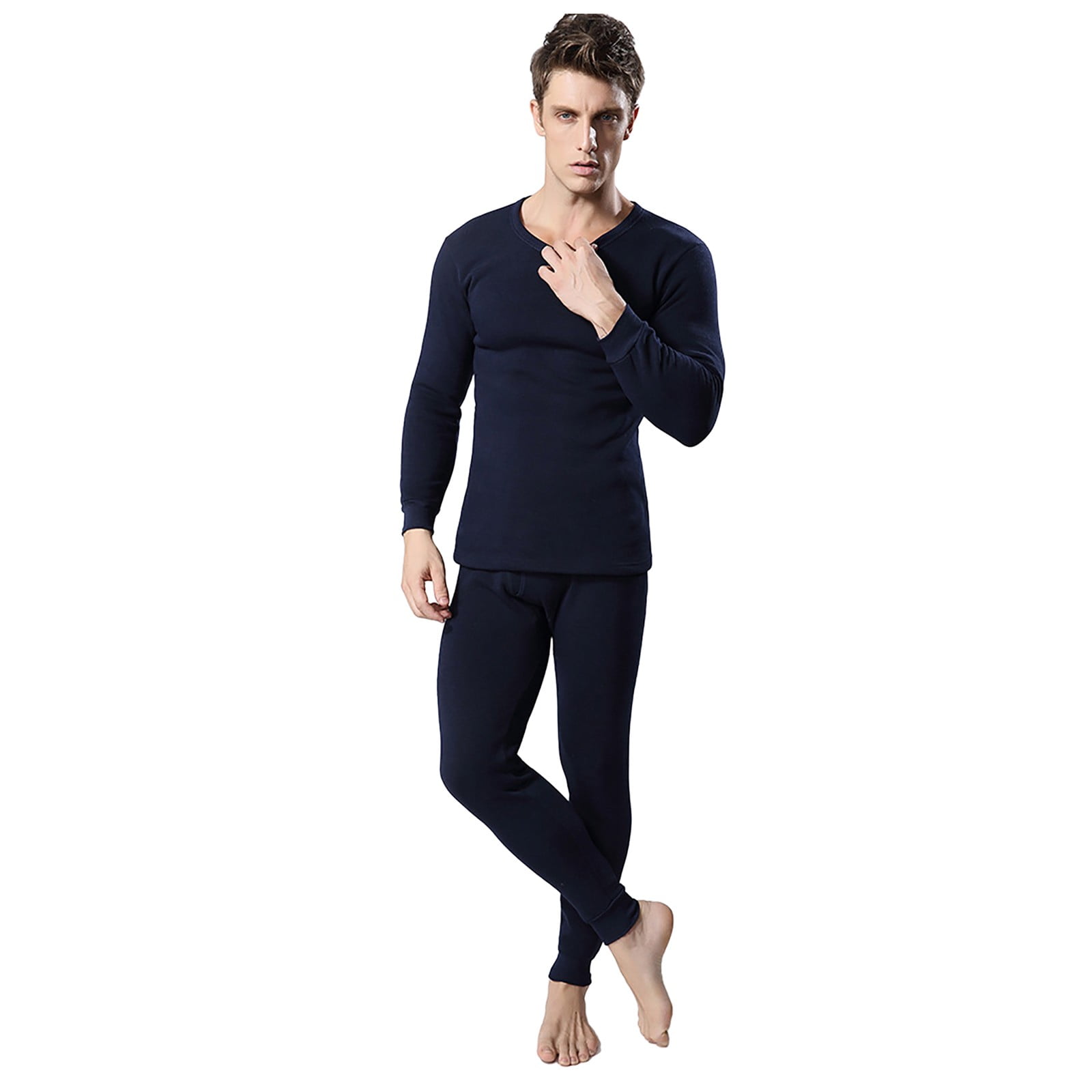 Mepaouo Long Johns Thermal Underwear for Men Skiing Winter Warm Fleece ...