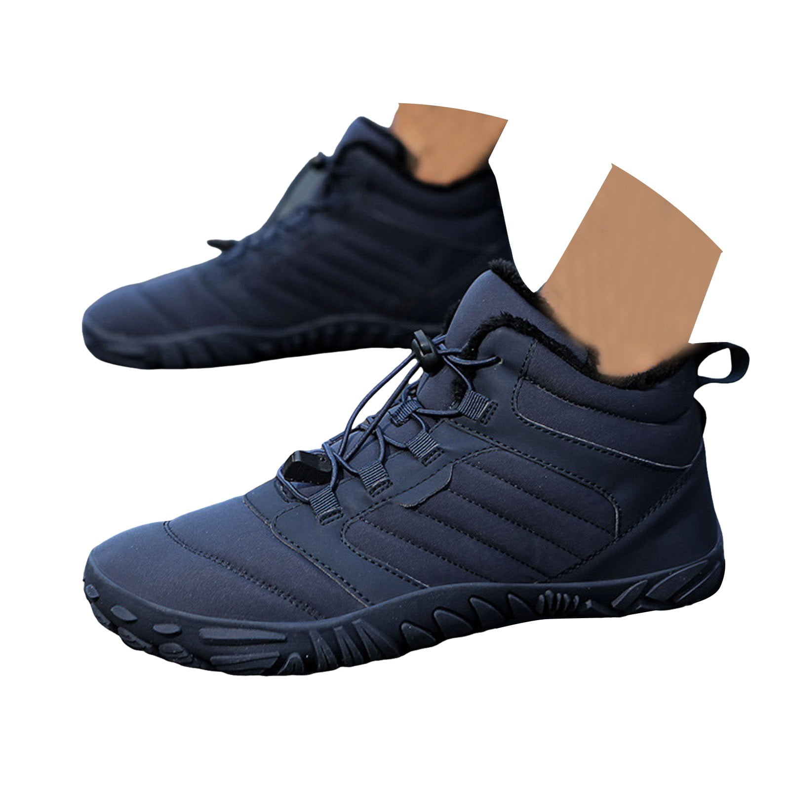 Mepaouo Men's Women's Winter Barefoot Hiking Boots Slip on Zero Drop ...