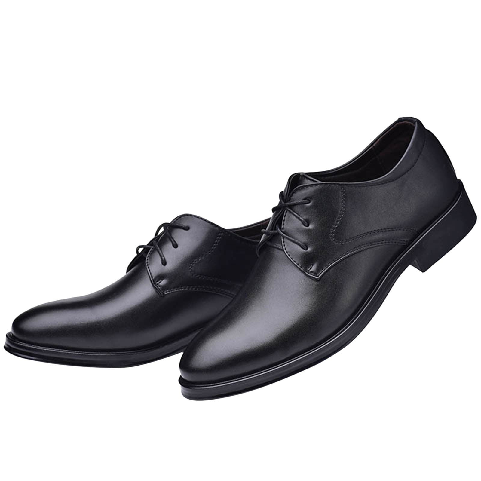 Mepaouo Mens Office Shoes Cap Toe Oxfords Lace Dress Shoes Slip ...