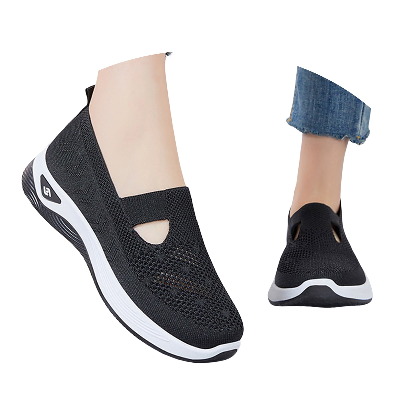 Mepaouo Orthopedic Shoes for Women Wide Width Walking Slip on Sneakers ...