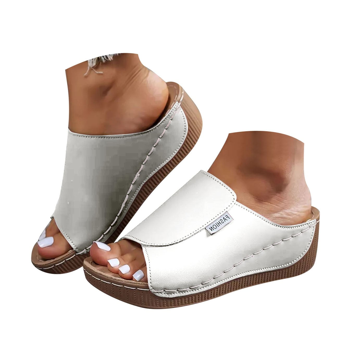 Mepaouo Orthopedic Wedge Sandals Womens Summer Platform Slip on Walking ...