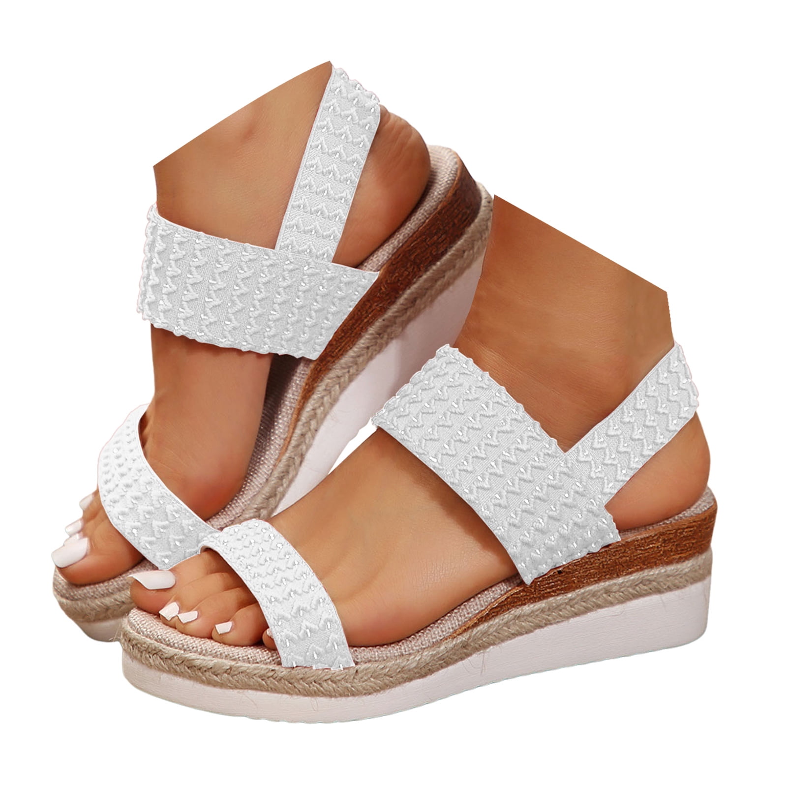 Mepaouo Platform Sandals Women Comfortable Wedge Espadrilles Ankle ...