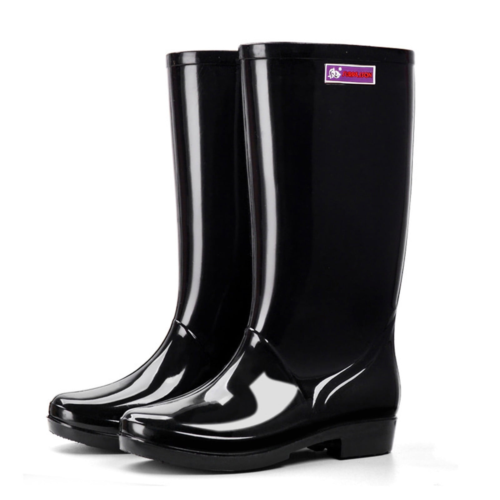 Mepaouo Rain Boots for Women Waterproof Anti Slip Knee High Rainboots ...