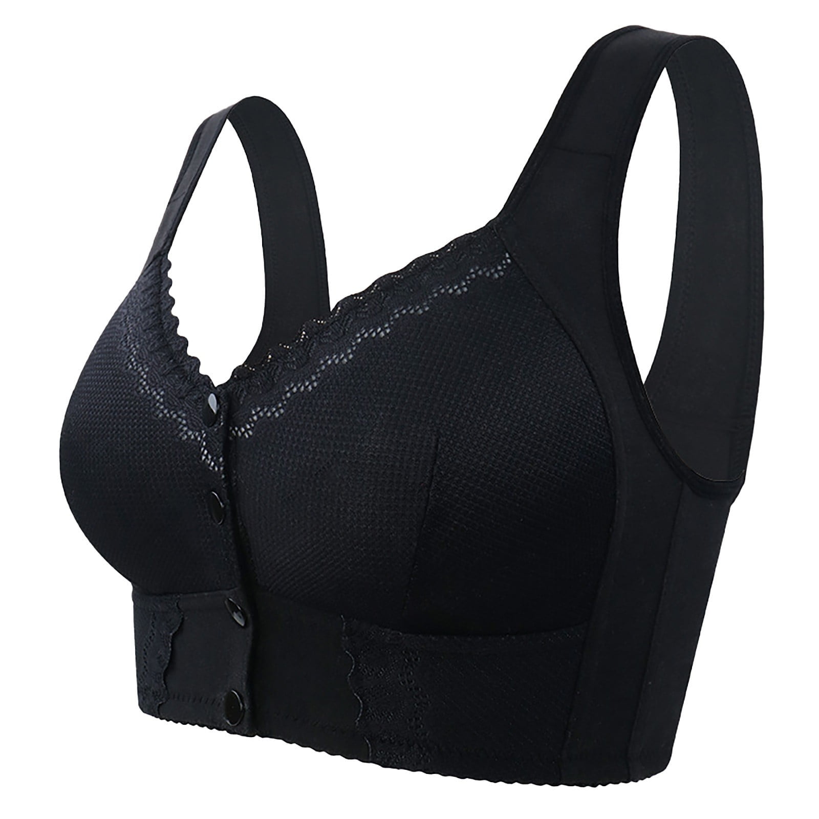 Mepaouo Seamless Front Close Wireless Bras for Women Seniors Plus Size ...