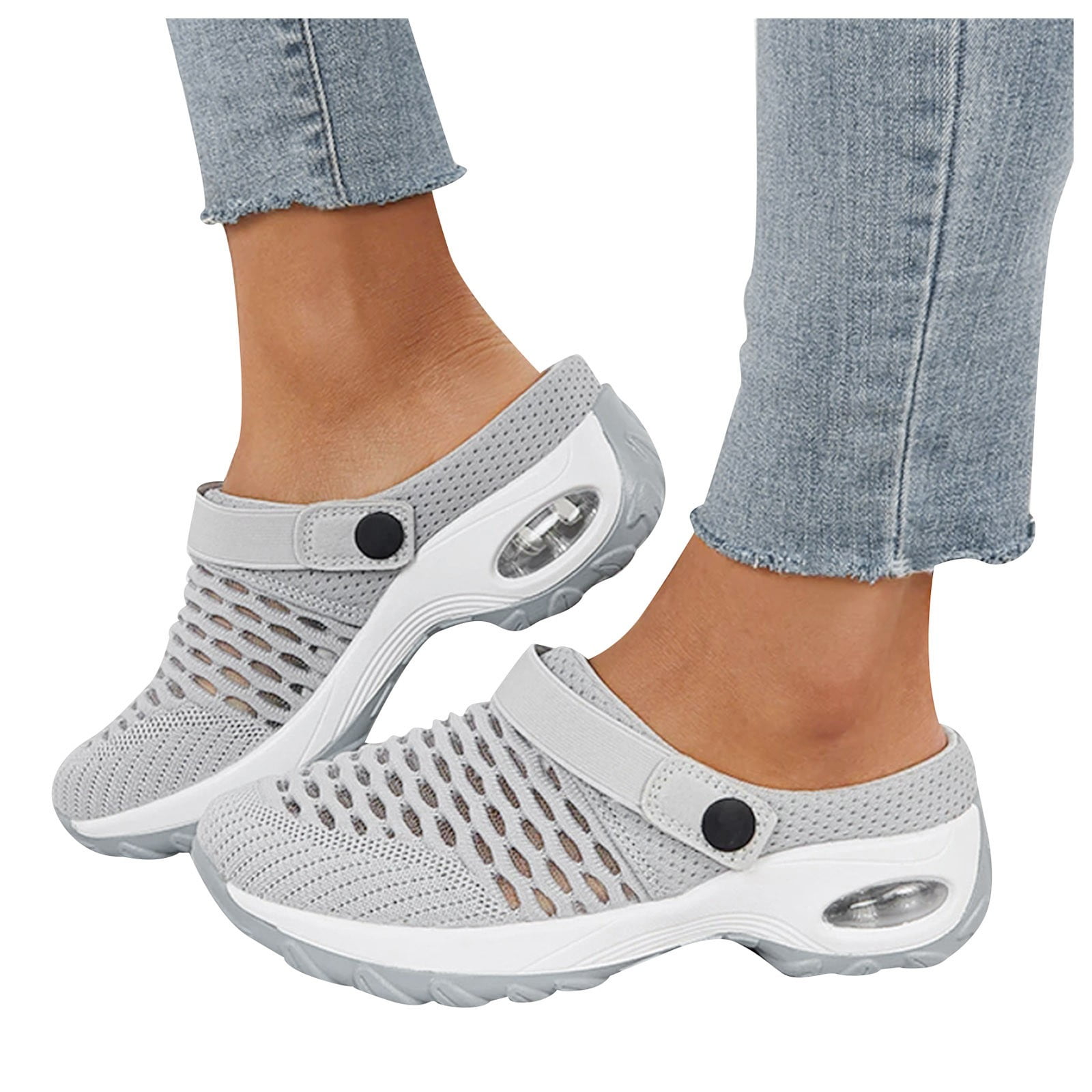 Mepaouo Sport Shoes for Women Arch Support Orthopedic Casual Mules Slip ...