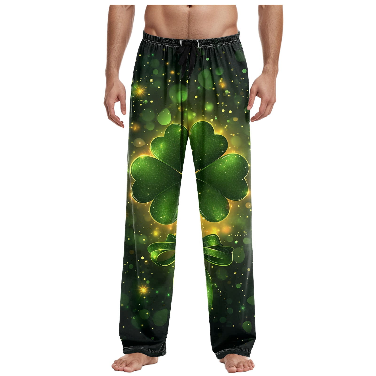 Mepaouo St. Patrick Day Pajama Pants for Men Elastic Waist Loose Soft ...