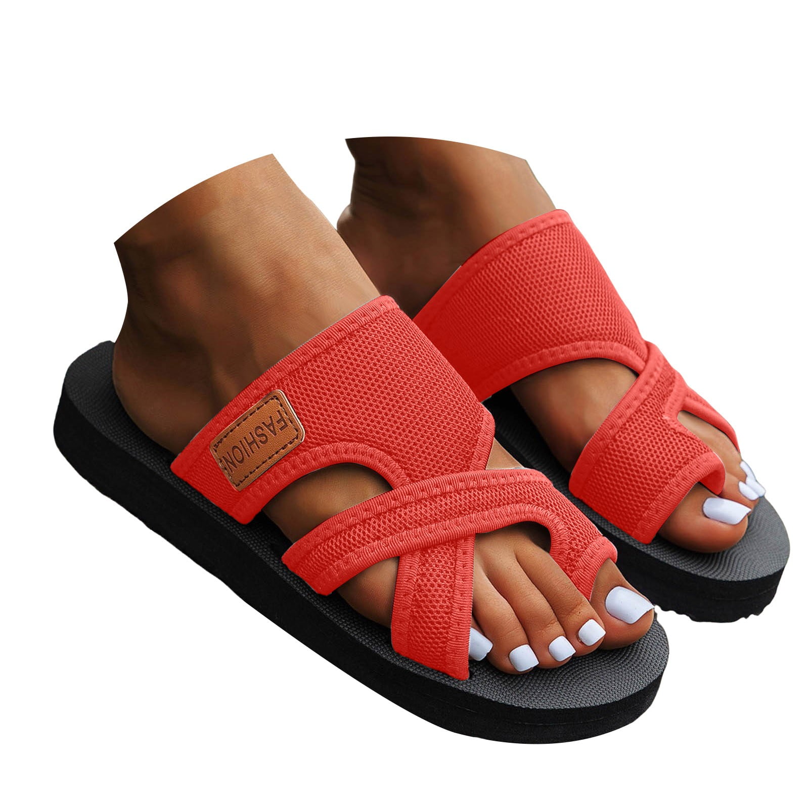 Mepaouo Summer Sandals for Women 2025 Orthopedic Hollow Mesh Wedge Flip Flops Comfortable Beach ...