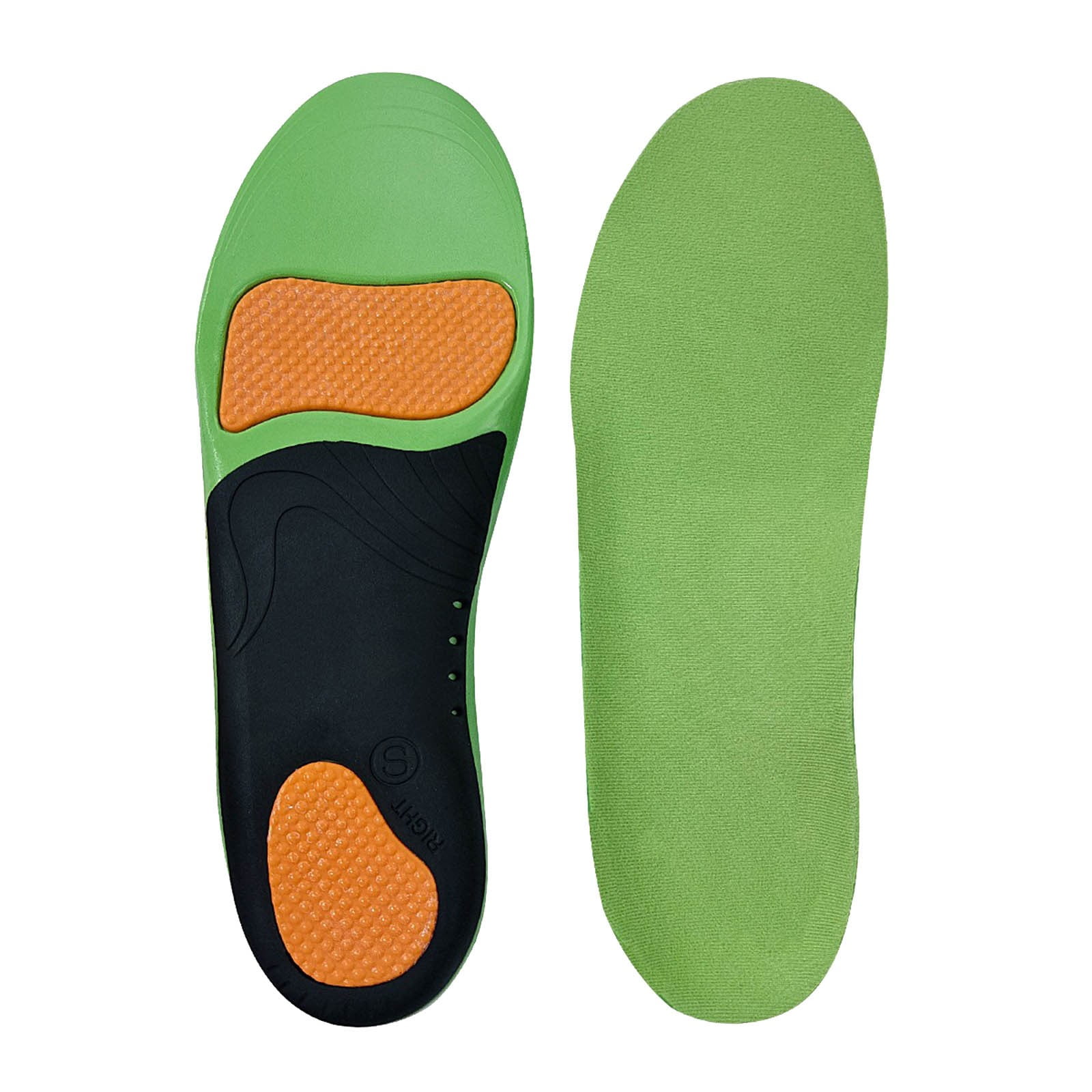 Mepaouo Support High Arch Insoles for Women Men Green Orthotic Shock ...