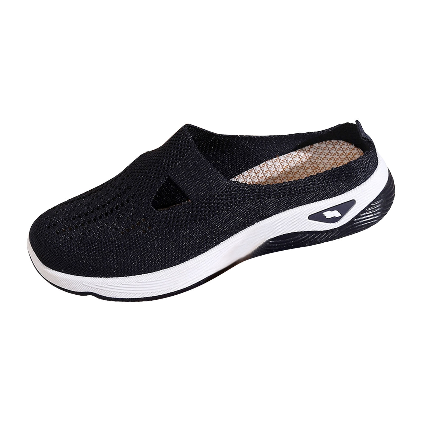 Mepaouo Women Orthopedic Mule Sneakers Woven Breathable Running Shoes ...