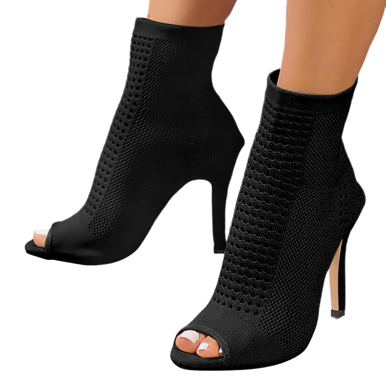 Mepaouo Women Platform Open Toe Pump Shoes Sexy Stiletto High Heels ...