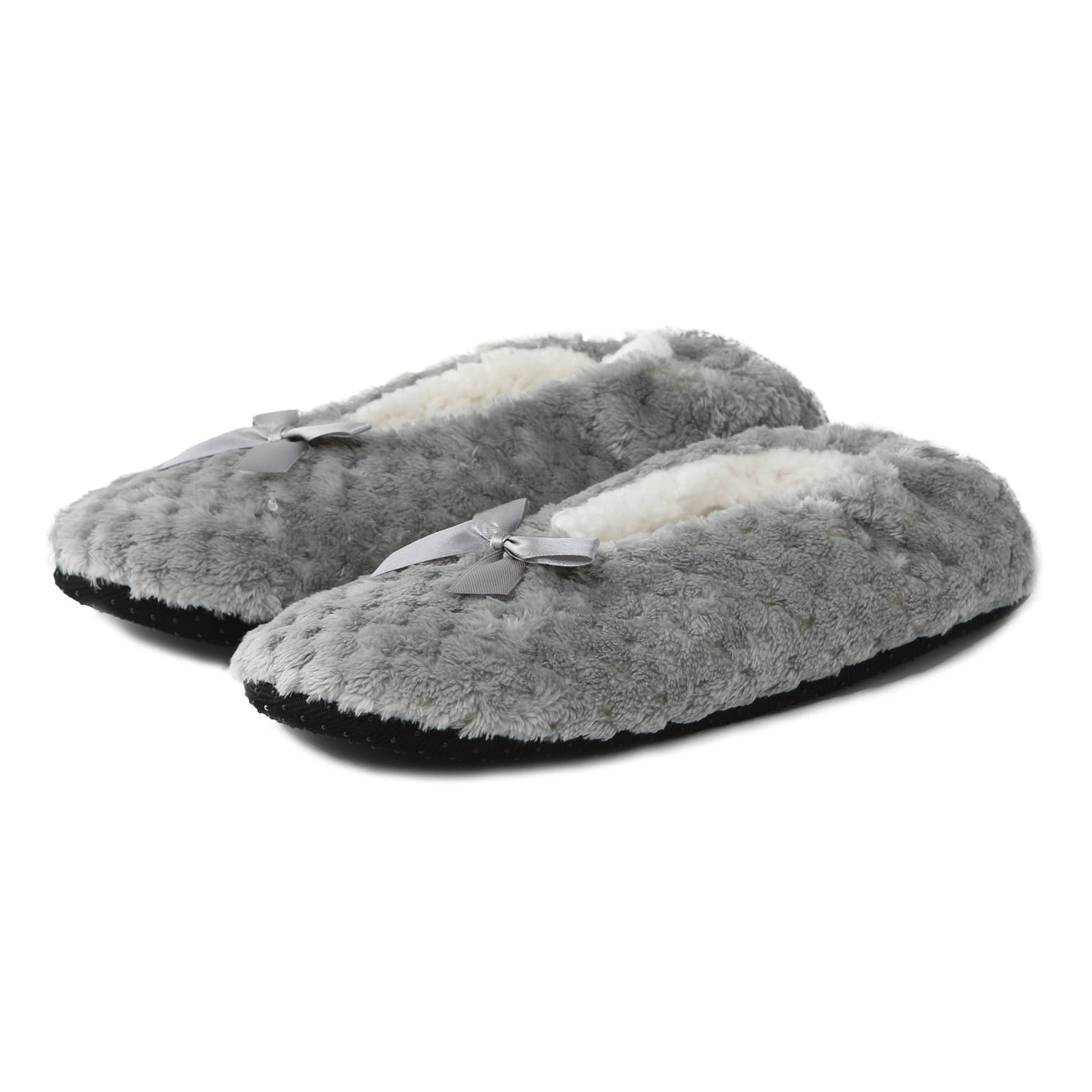 Mepaouo Women's Ballerina Slippers Moisture Wicking Suede Sole Ballet ...