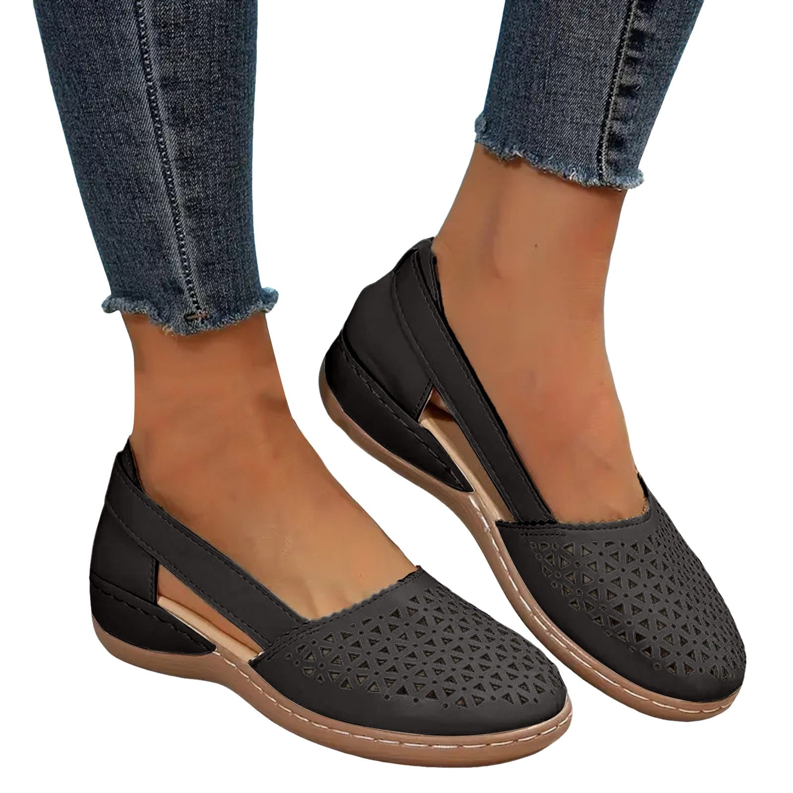 Mepaouo Women's Ballet Flats Business Office Work Casual Dress Shoes ...