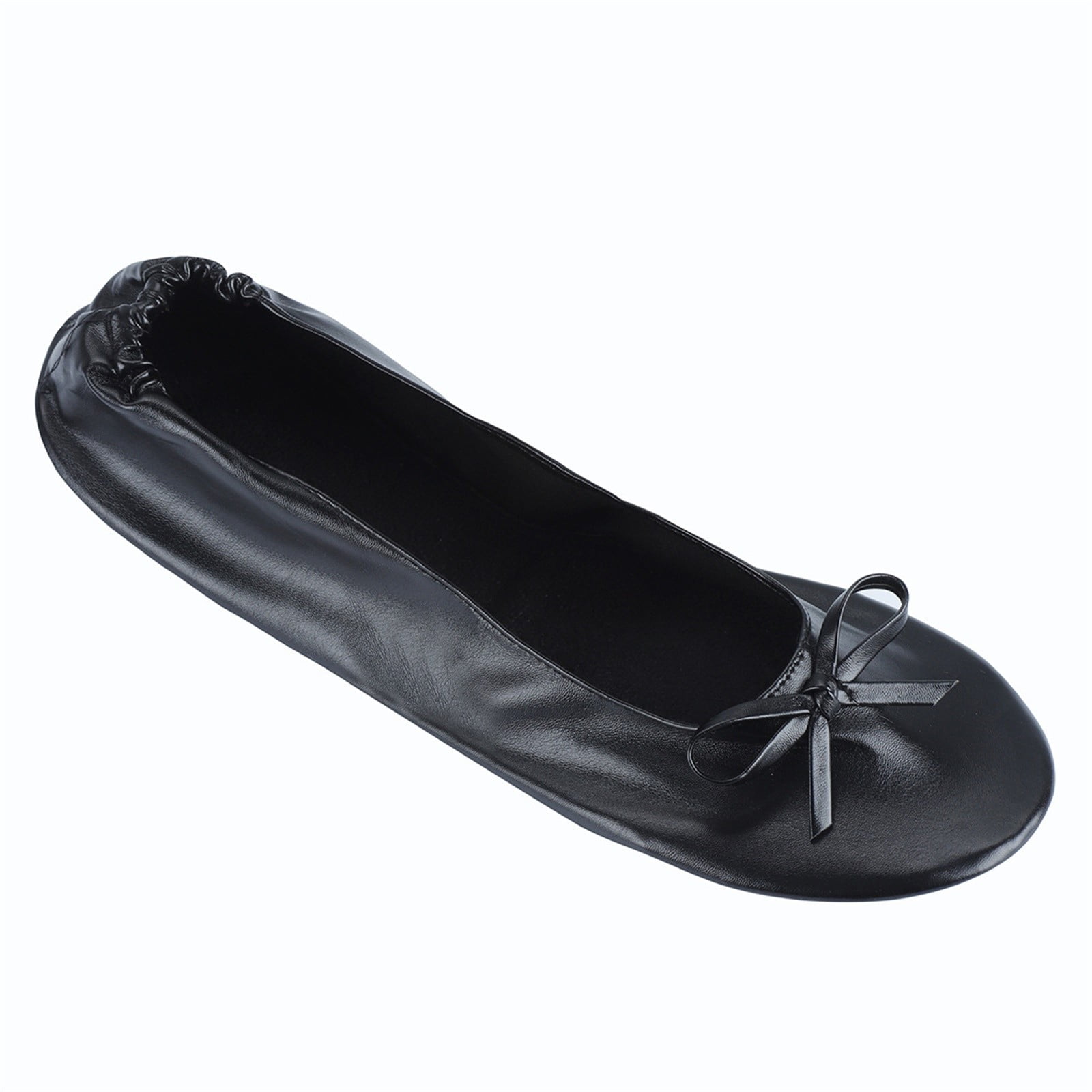 Mepaouo Women's Flats Foldable Portable Roll up Ballet Flat Bowknot ...