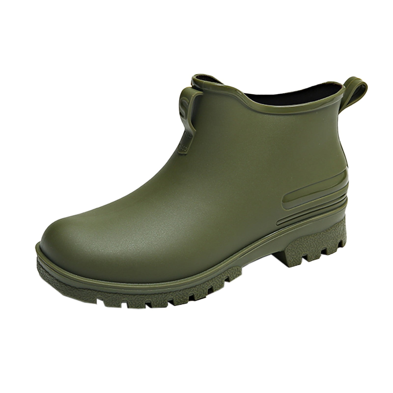 Mepaouo Women's Men's Rain Boots Waterproof Slip on Garden Shoes Rubber ...