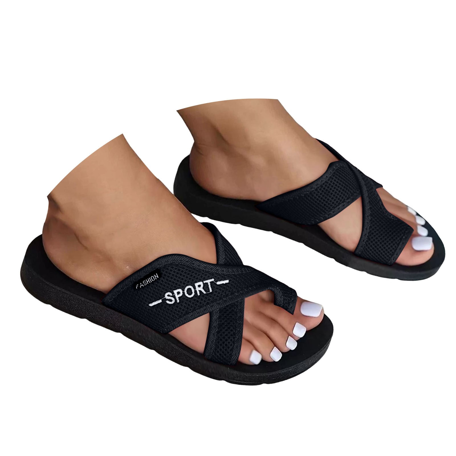 Mepaouo Women's Mesh Sandals 2025 Summer Orthotic Hollow Slide Flip ...