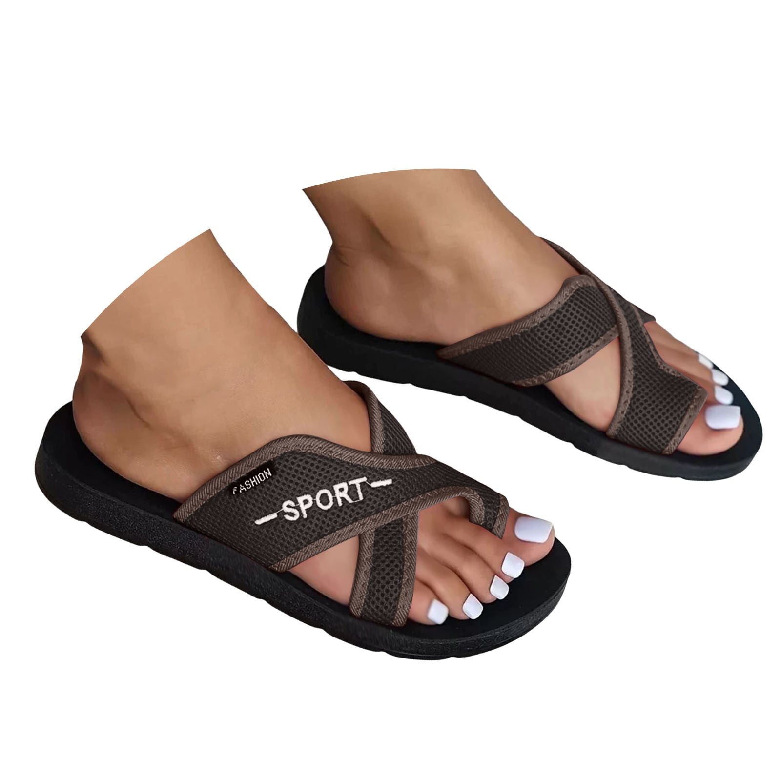 Mepaouo Women's Mesh Sandals 2025 Summer Orthotic Hollow Slide Flip ...