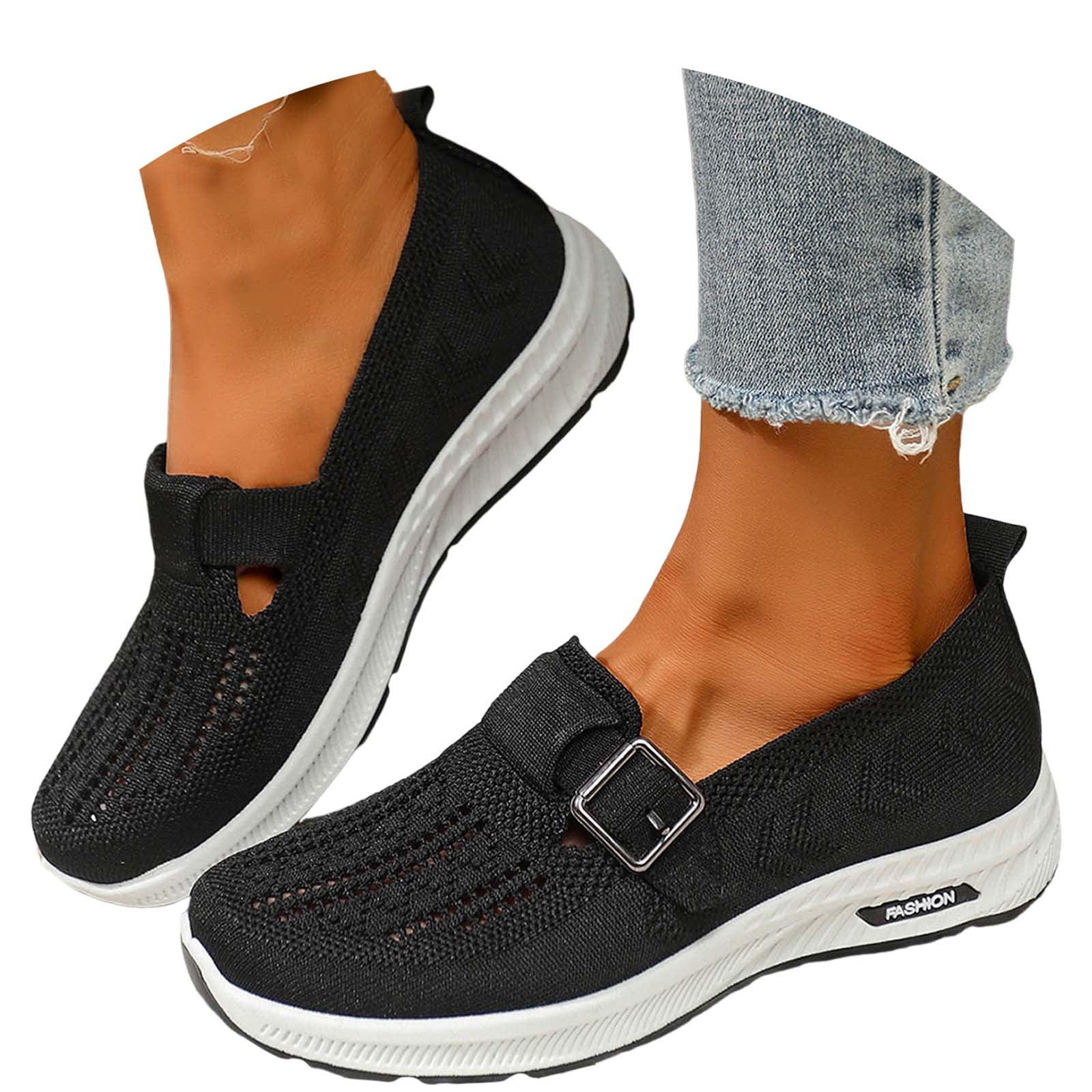 Mepaouo Women's Slip on Loafer Shoes Orthopedic Mesh Casual Ballet ...