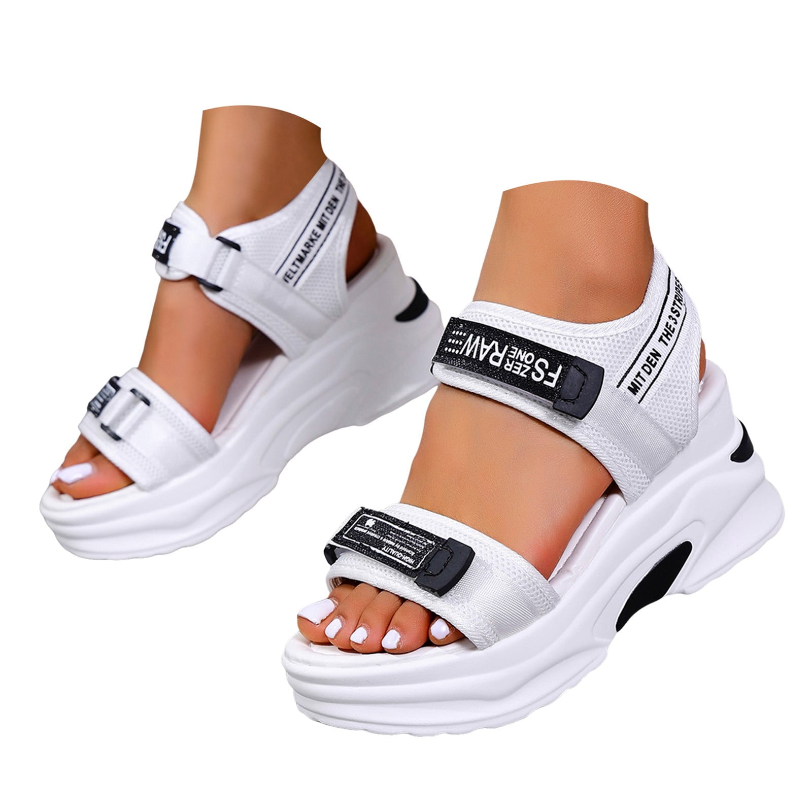 Mepaouo Women's Sport Sandals Mesh Platform Wedge Walking Sandal Summer ...