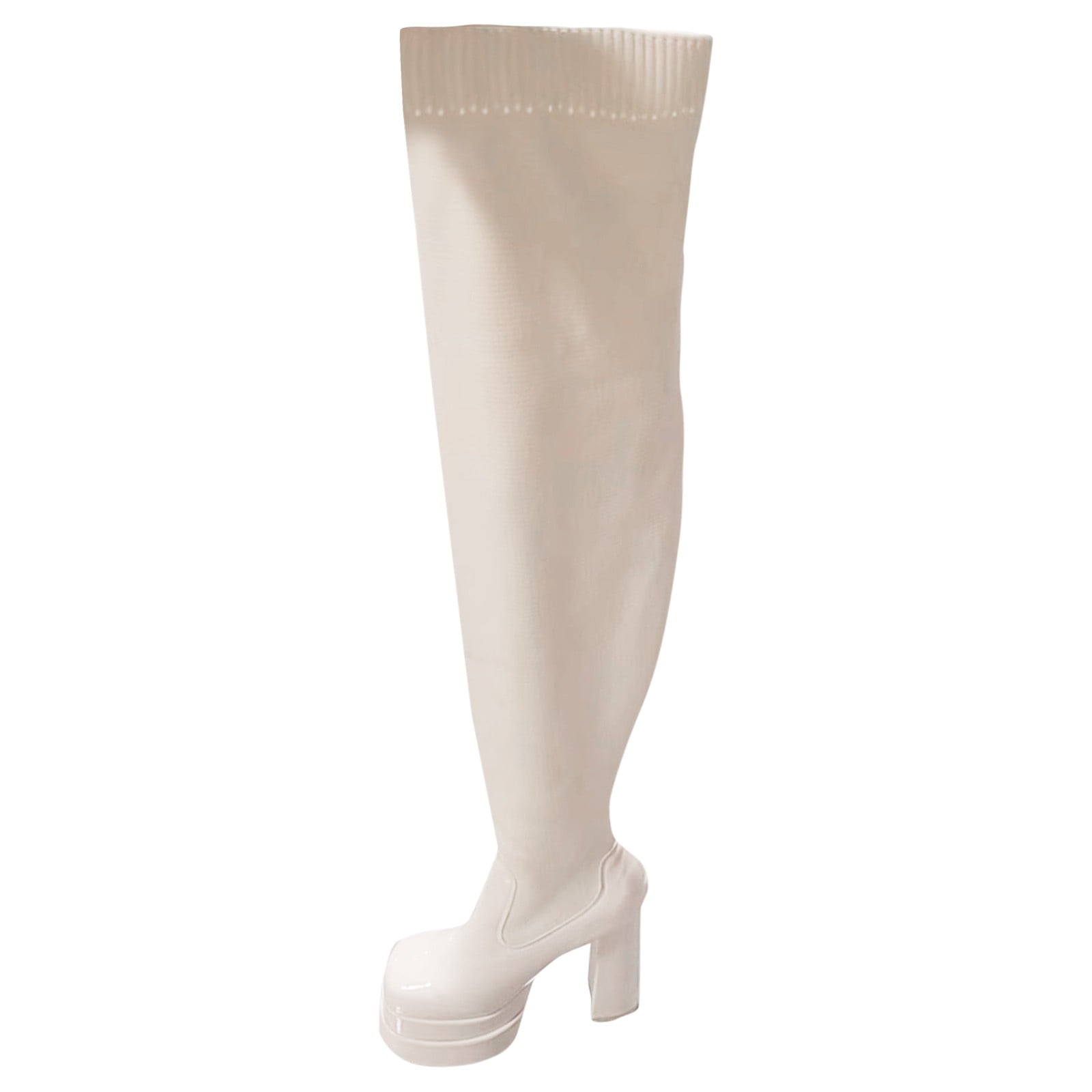 Mepaouo Women's Thigh High Boots Over The Knee Platform Plus Size ...