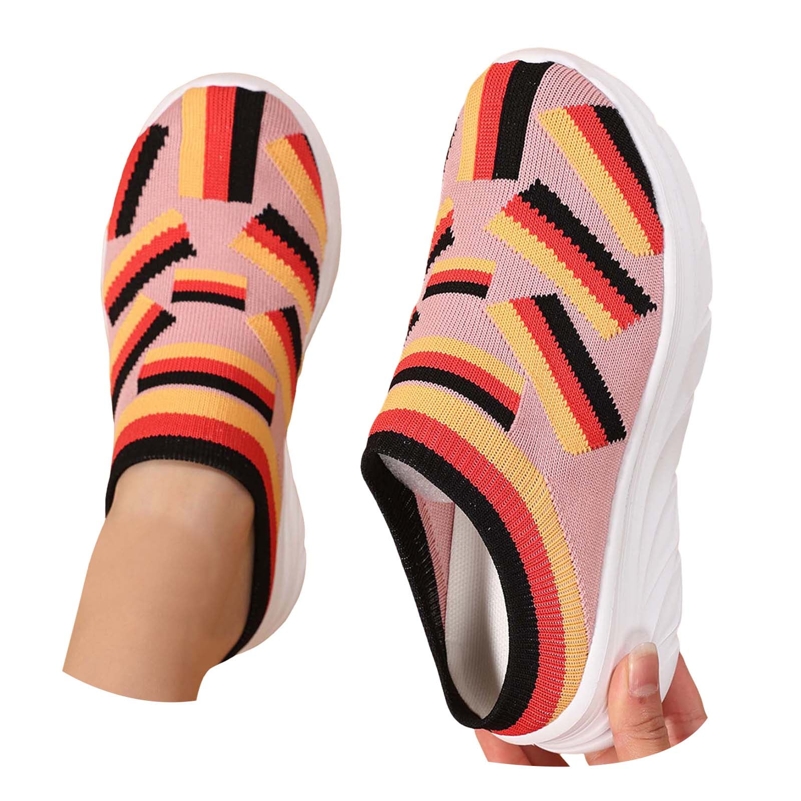 Mepaouo Womens Mesh Walking Mules Breathable Open Back Slip on Sneakers ...