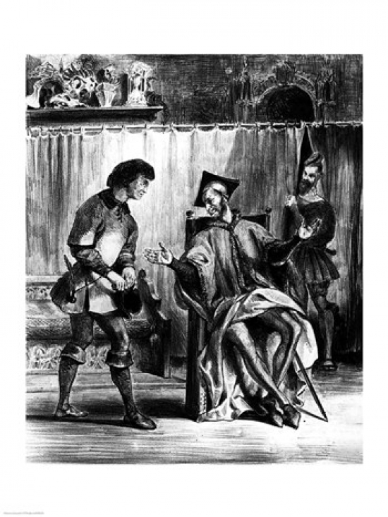 Mephistopheles and the Pupil from Goethe's Faust Poster Print by Eugene ...