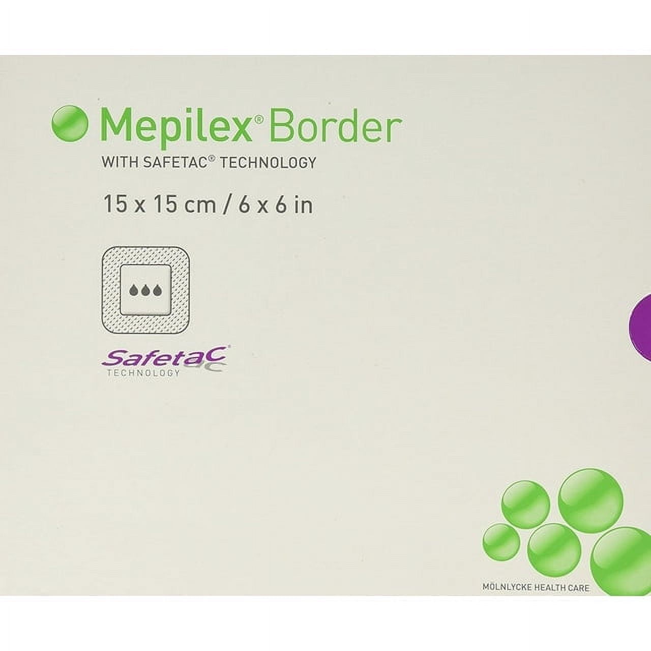 Mepilex Border 6x6 inch Self-Adhesive, Waterproof Bandages for Fragile ...