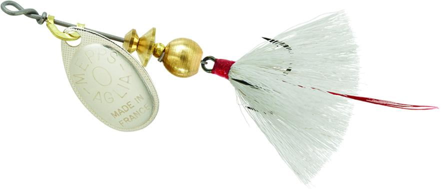 Mepps Aglia In-Line Spinner, 1/12oz, Dressed Treble Hook, Silver Blade ...
