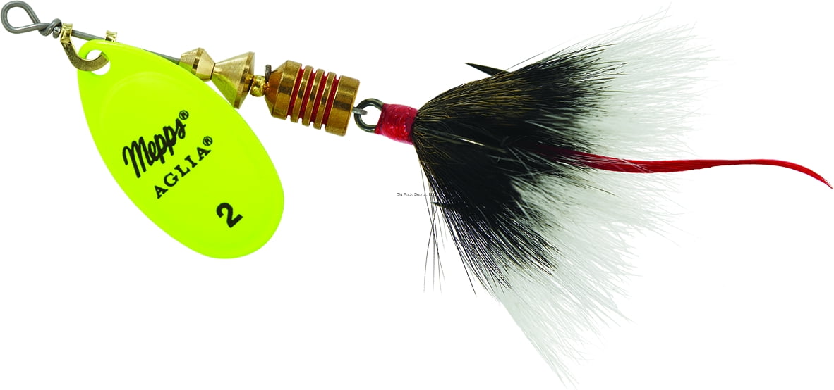 Mepps Aglia In-Line Spinner, 1/6 oz, Dressed Treble Hook, Hot ...