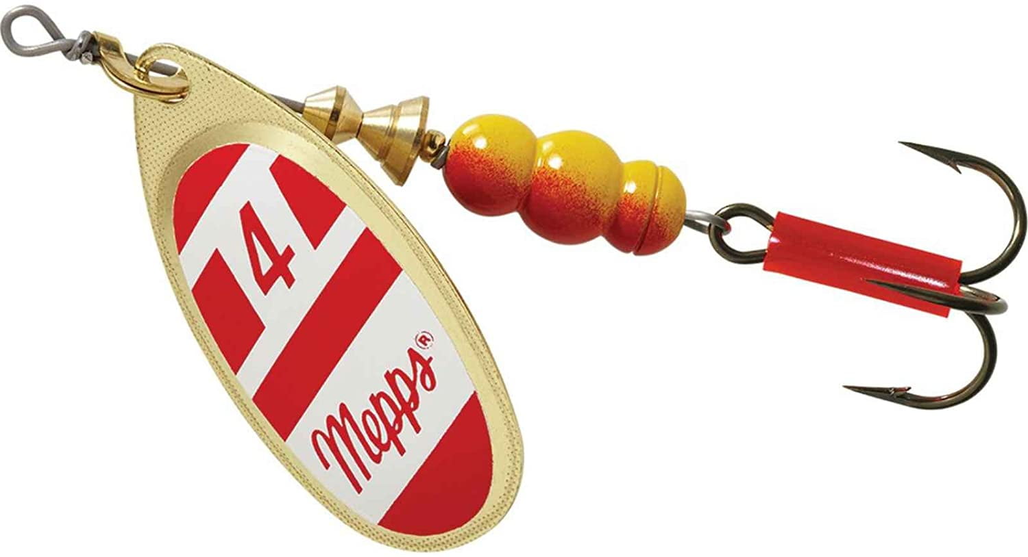 Mepps Aglia Inline Spinner 1/3 oz Red/White - Walmart.com