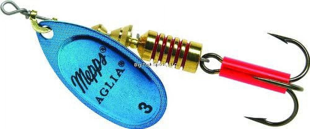 Mepps Aglia Plain Treble Fishing Lure, Blue, 1/8th Oz - B1 BLP ...