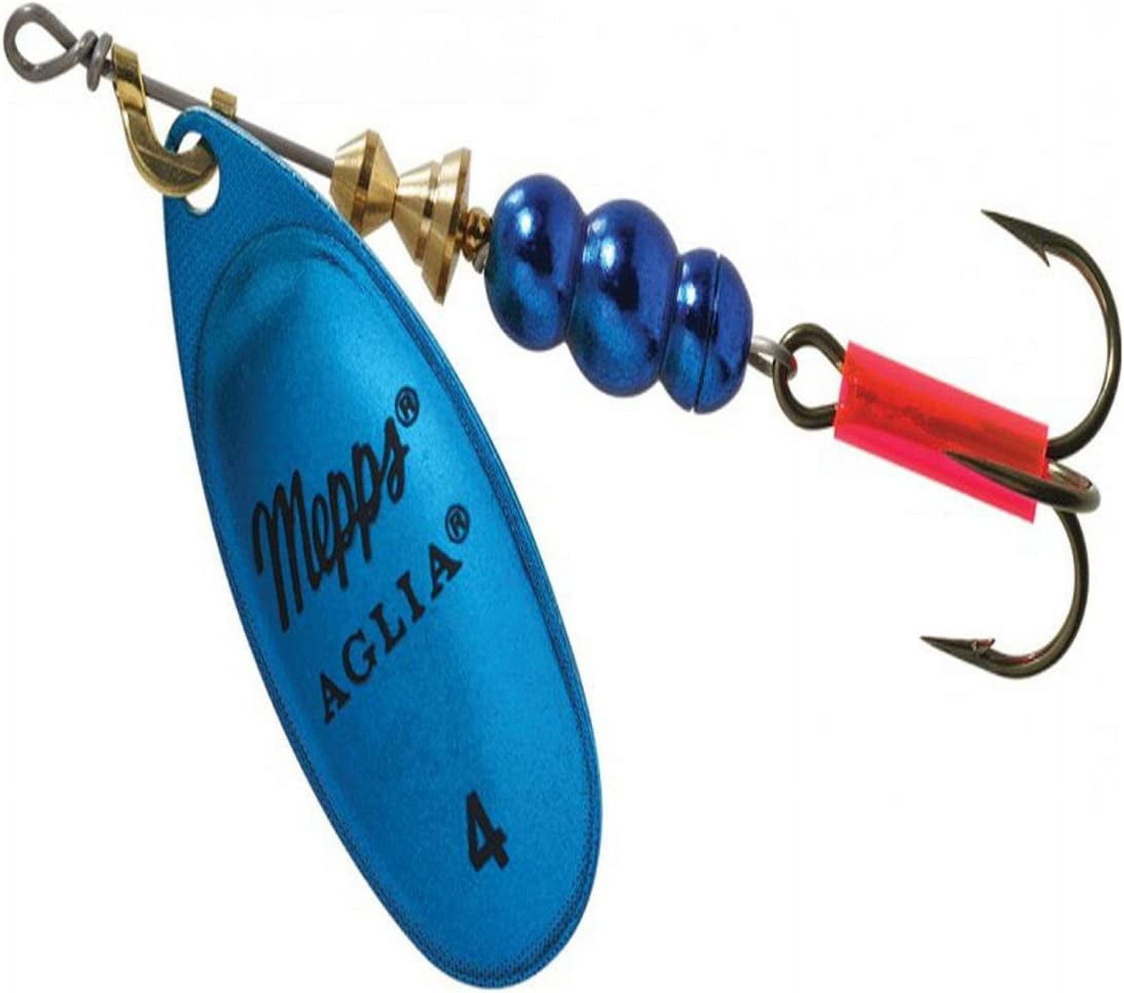 Mepps Aglia Plain Treble Fishing Lure Blue Platinum 1/3 Oz B4 BLP ...