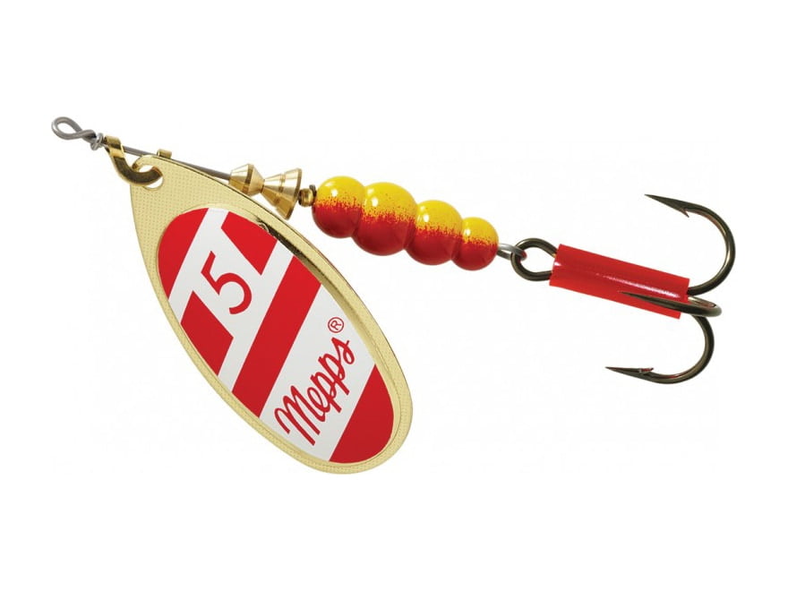 Mepps Aglia Plain Inline Spinner Gold/Red/White 1/2 oz - Walmart.com