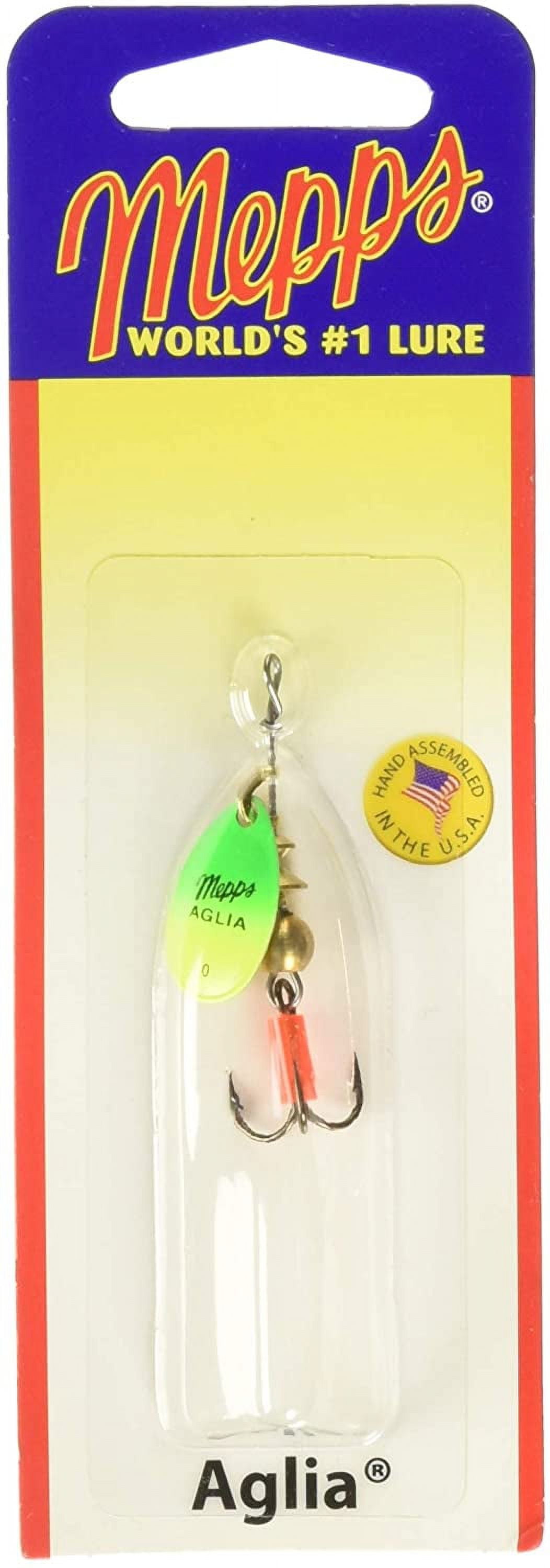 Mepps Aglia Plain Treble Fishing Lure, Green/Chartreuse 1/6th Oz - B2 ...